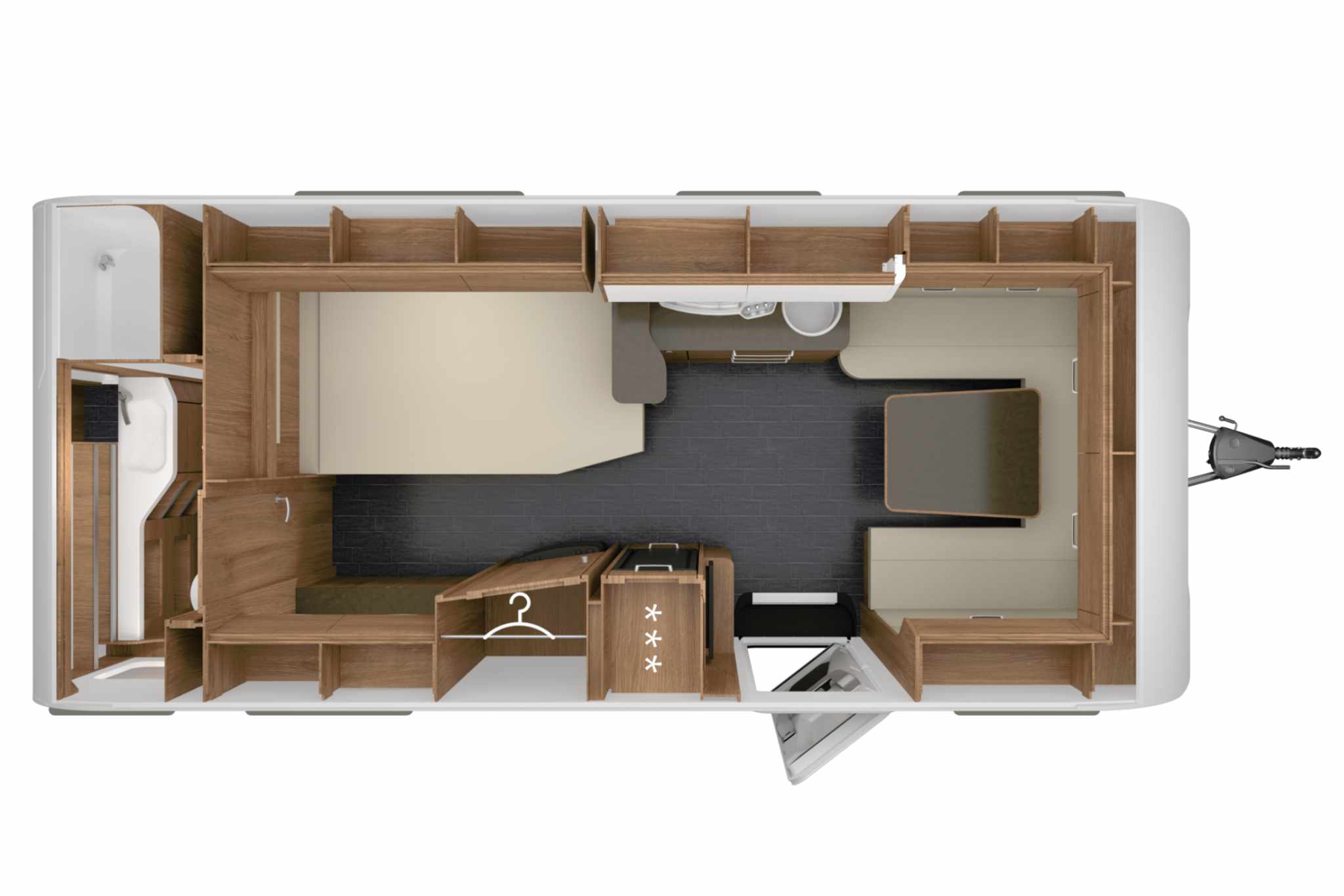 Wohnwagen Mit Heckbad Und Queensbett